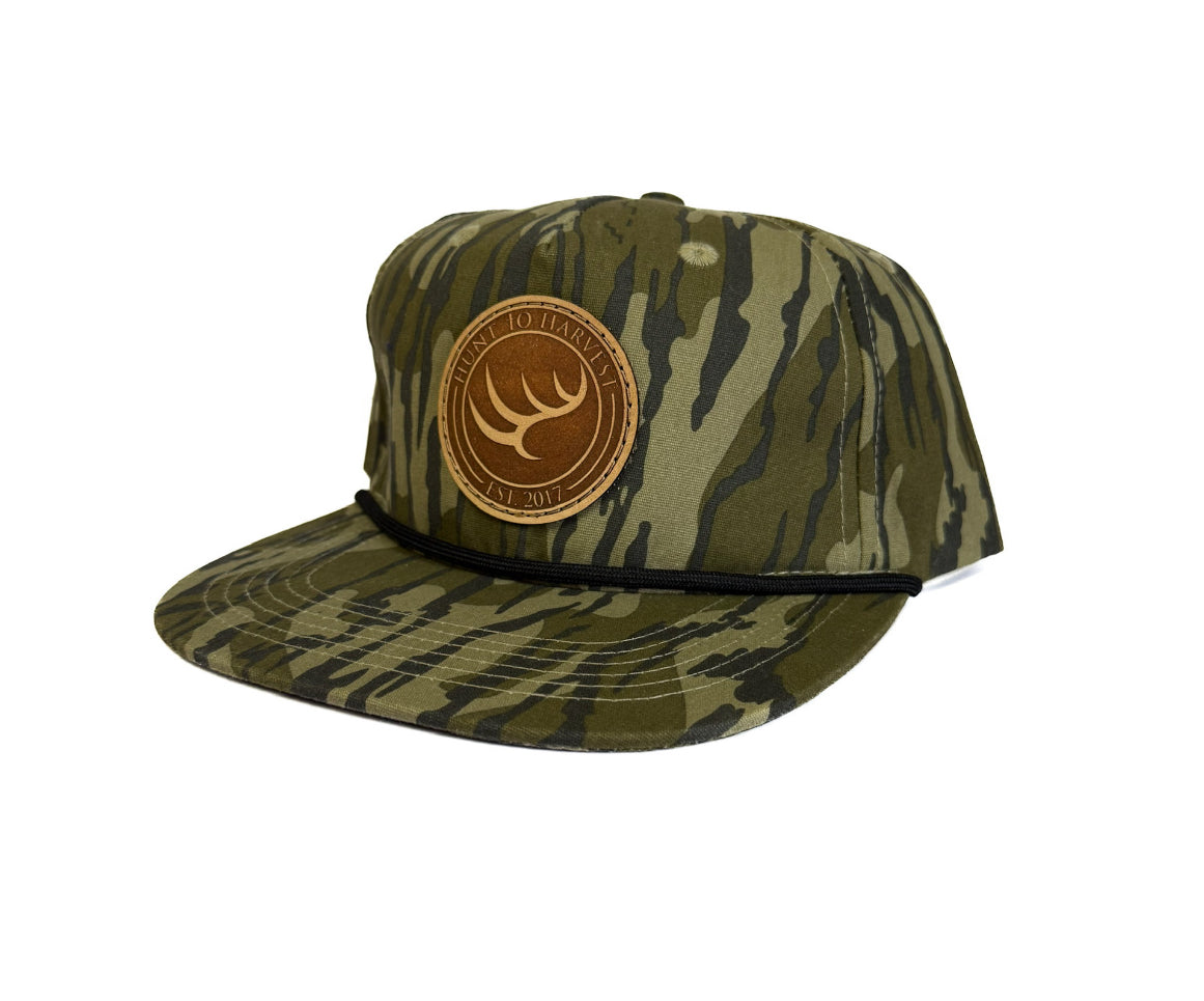 Hunt to Harvest Circle Leather Patch Hat - Bottomland Rope Hat